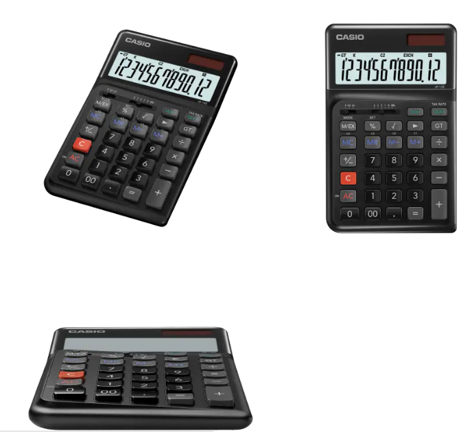 Casio JE-12E (人體工學步進按鍵)計算機-12位_桌面計算機_計算機_Q-辦公室儀器_歷山文儀中心